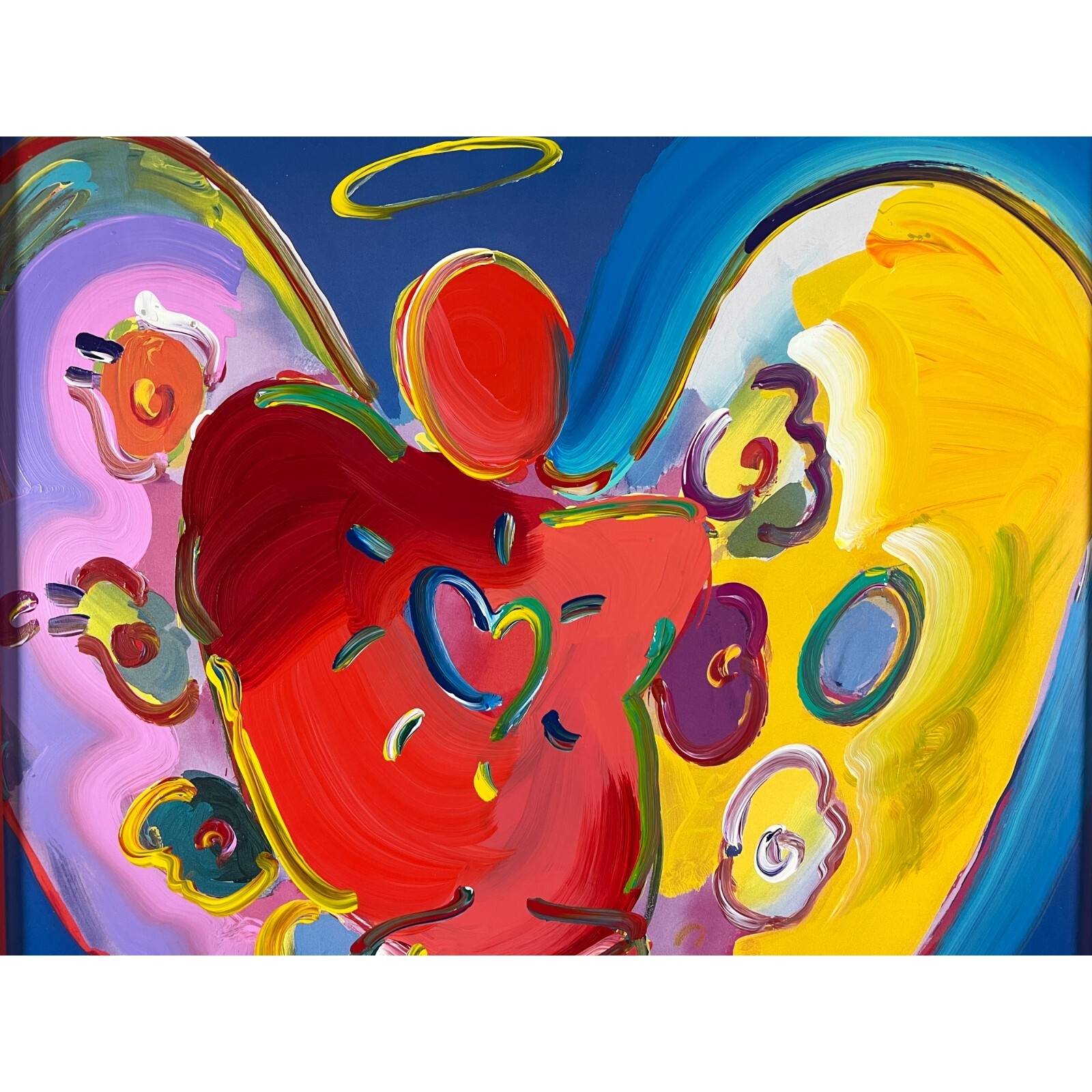 Peter Max | Red Angel with Heart (2017 - 2024) | MutualArt