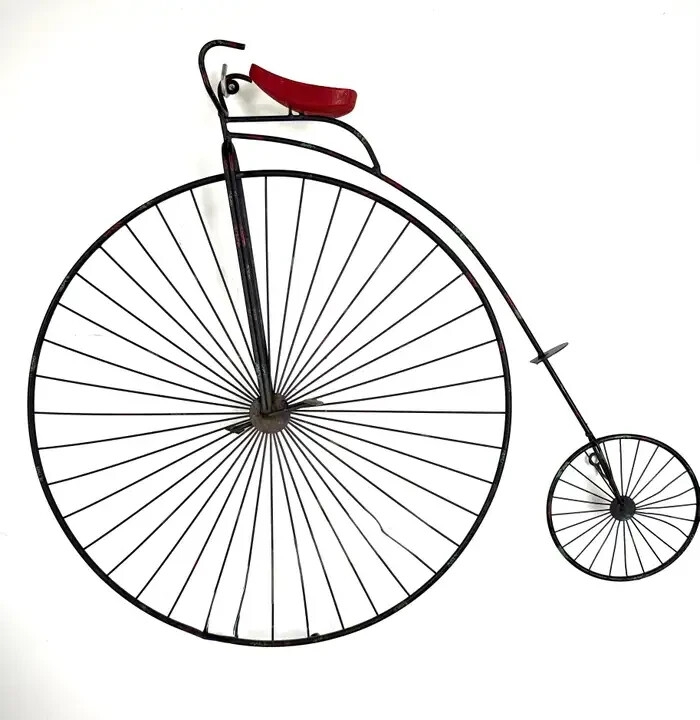 Curtis Jeré | High Wheel Bicycle Iron Sculpture & Wall Decor (1960 ...