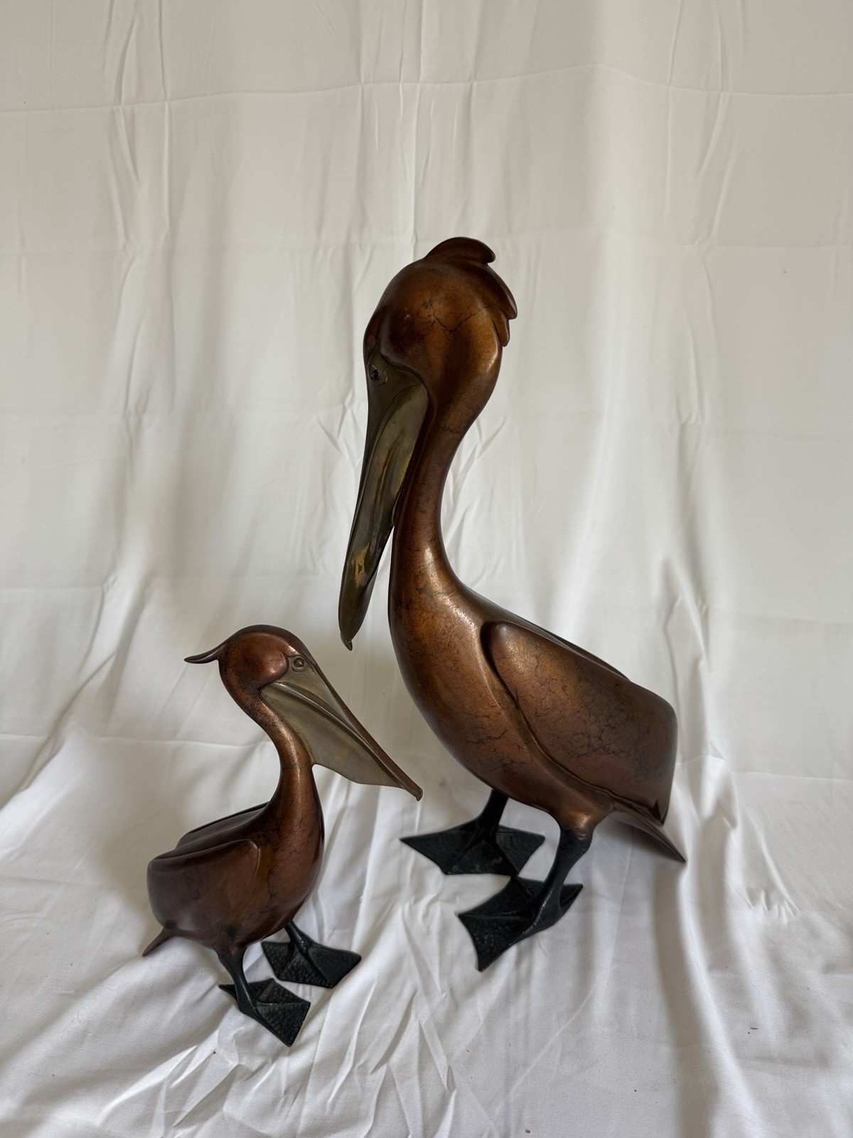 Brian Arthur | Pair BRIAN ARTHUR Bronze PELICANS Modernist Style ...
