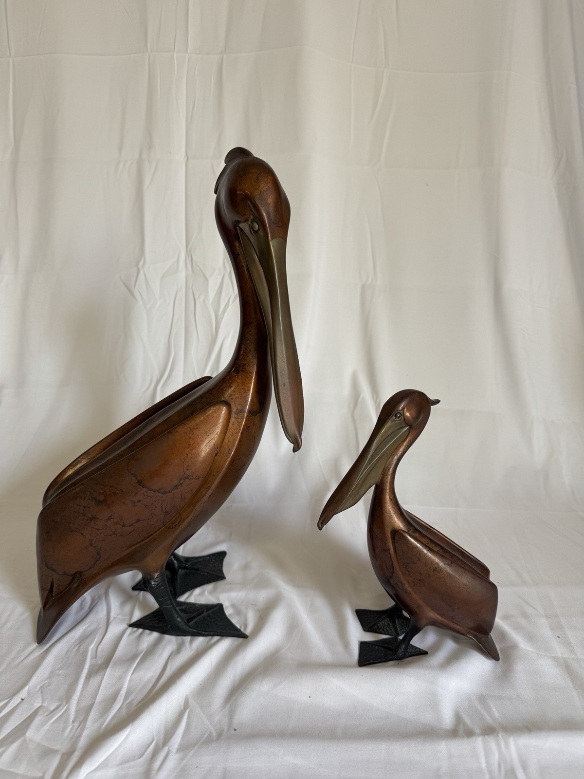 Brian Arthur | Pair BRIAN ARTHUR Bronze PELICANS Modernist Style ...