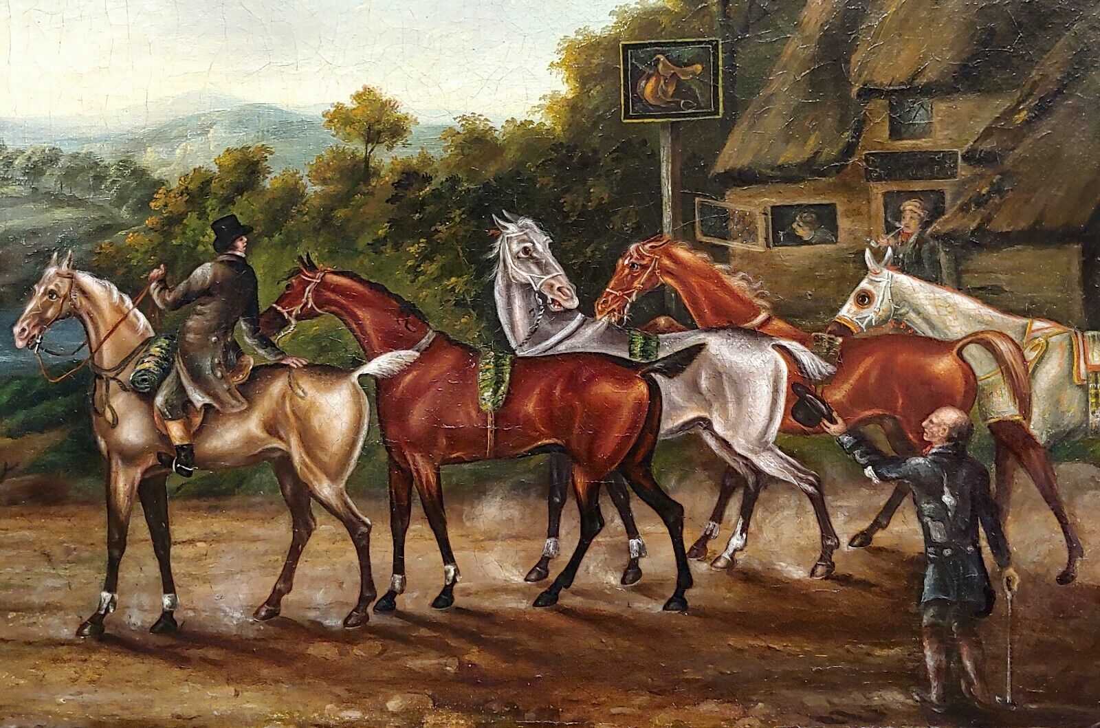 James Freeman | Racehorses at the Saddle Inn (1880) | MutualArt
