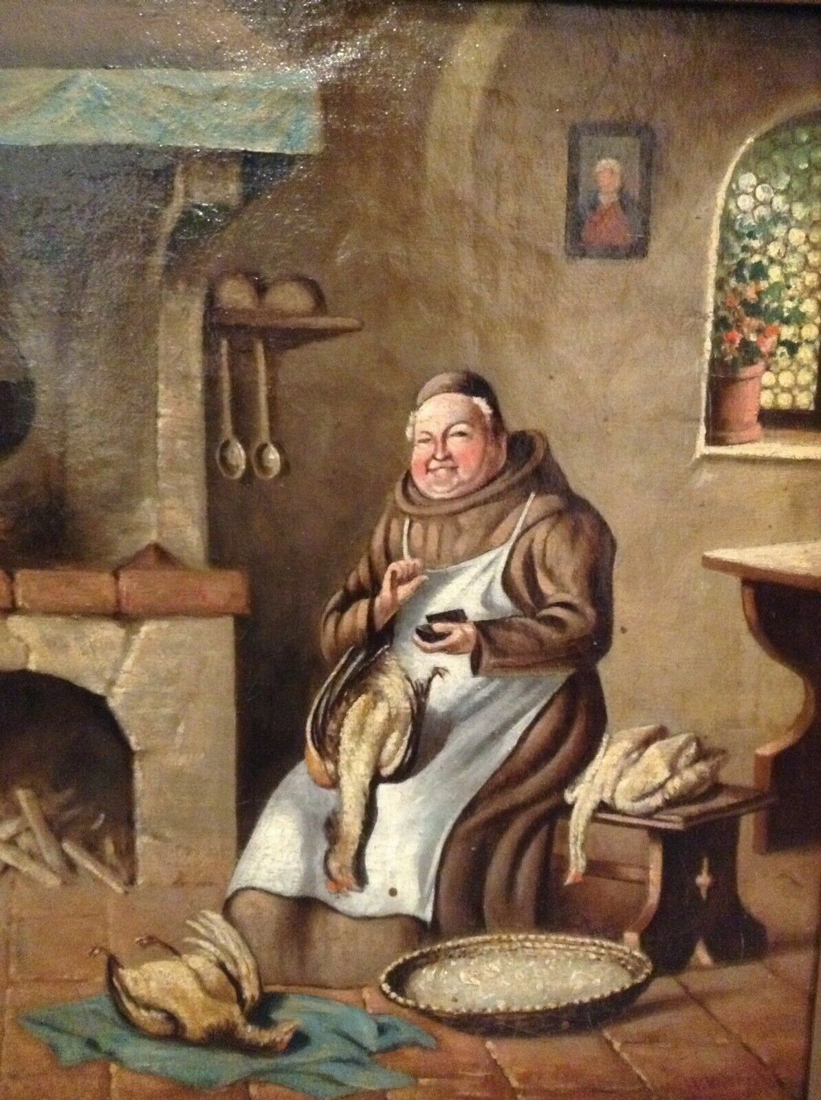 William Henry Knight | Monk Preparing Bird For Meal (Circa 1860 ...