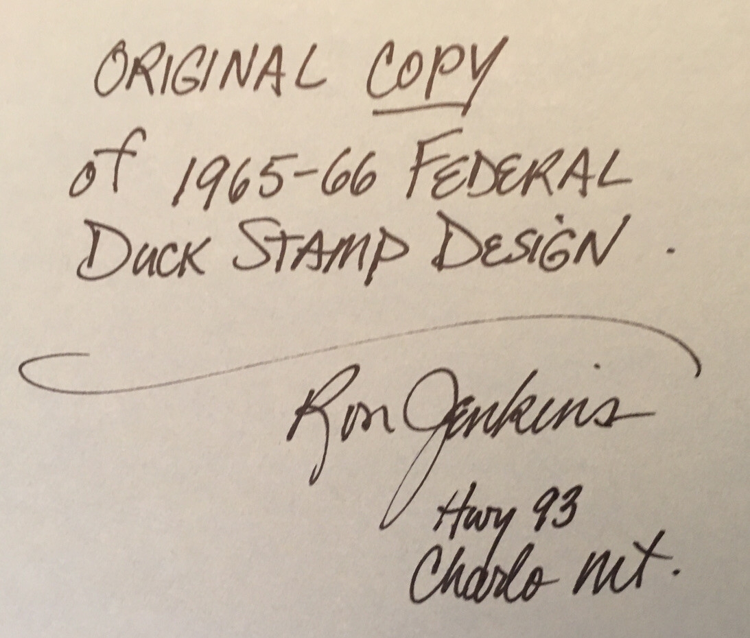 Ron Jenkins | RARE RW32 1965 Ron Jenkins Federal Duck Stamp Design ...