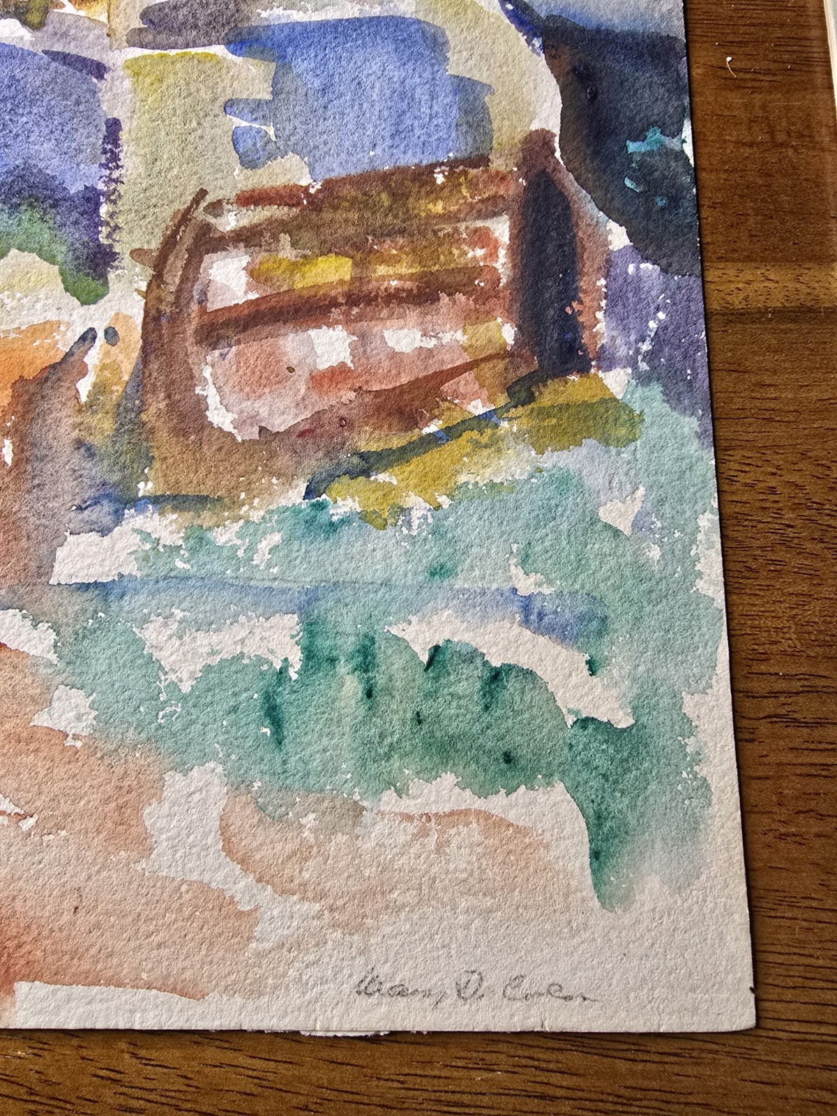 Mary D. Coles | Rare Signed Mary Drake Coles Watercolor from the 1988 ...