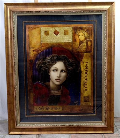 Csaba Markus | Untitled Women Neoclassical Original Framed Mixed Media ...