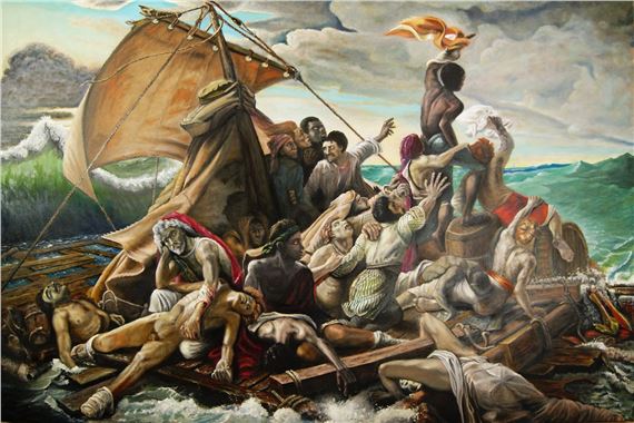 John Michael Groves | Raft of the Medusa- Replica (2017) | MutualArt