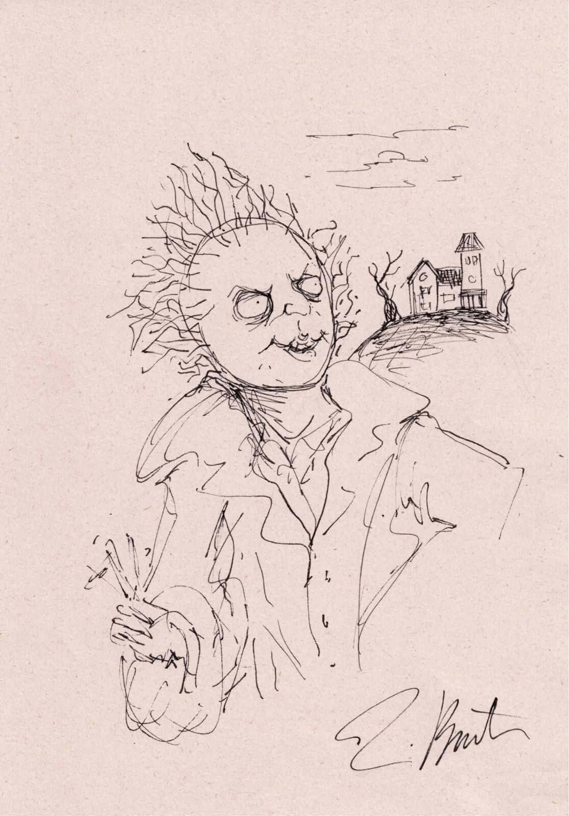 Tim Burton | An original collection of four black pen and ink concept ...