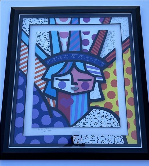 Romero Britto | Liberty Freedom Free Mixed Media Sculpture Giclee ...