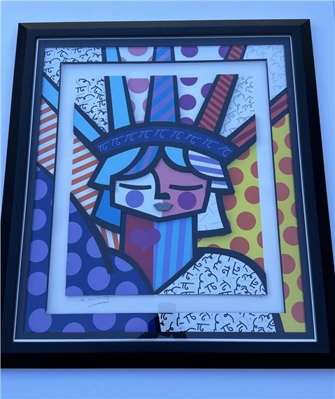 Romero Britto | Liberty Freedom Free Mixed Media Sculpture Giclee ...