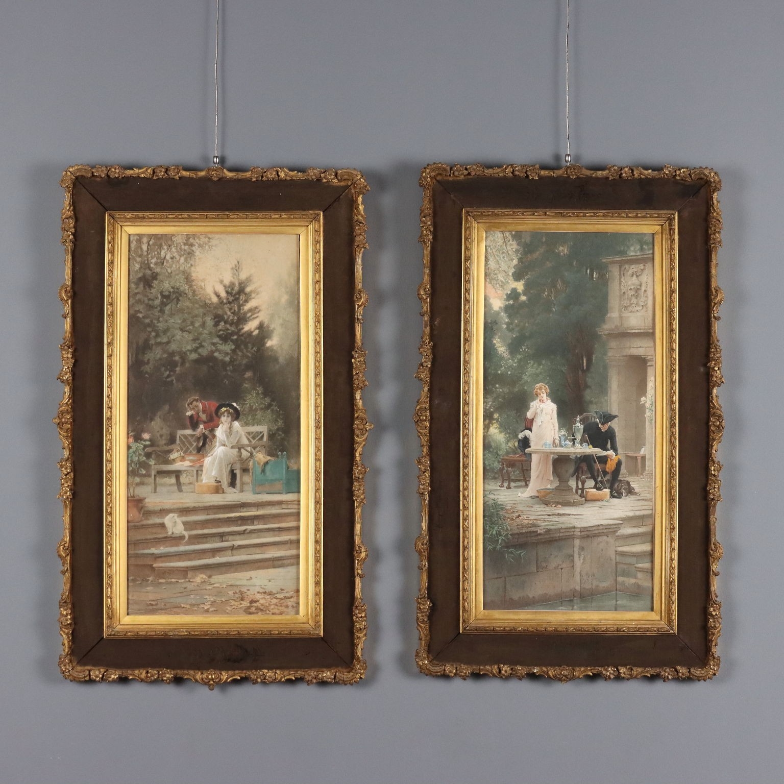 Marcus Stone | Antique Coloured Litographs Signed Marcus Stone XIX ...