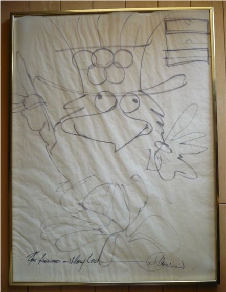 Paul Conrad | LISTED CARTOONIST ILLUSTRATION, 1984 OLYMPIC SKETCH LOS ...