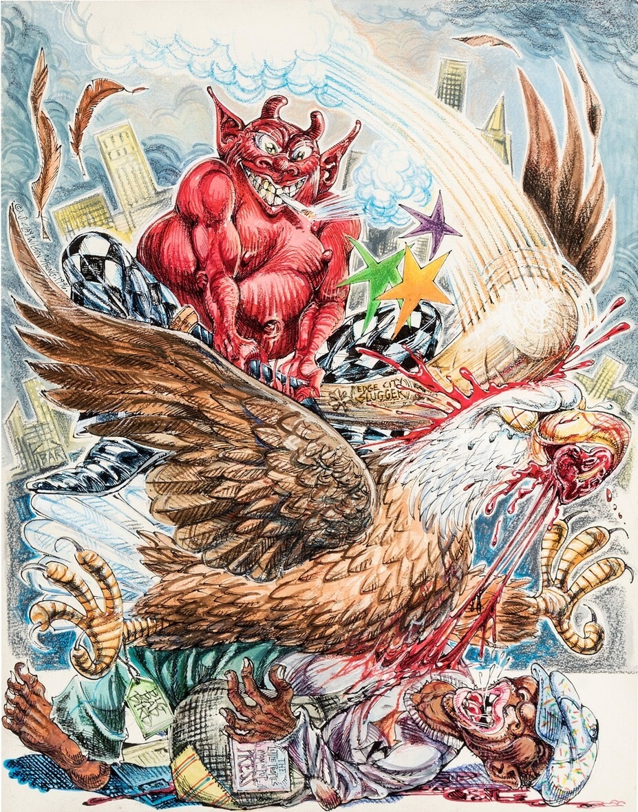 Steve Clay Wilson | Checkered Demon ORIGINAL ART (1990s) | MutualArt