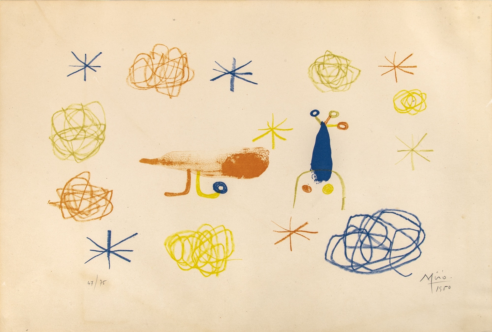 Joan Miró | L'OISEAU ROUGE II (THE RED BIRD II) (MOURLOT 99 (1950 ...