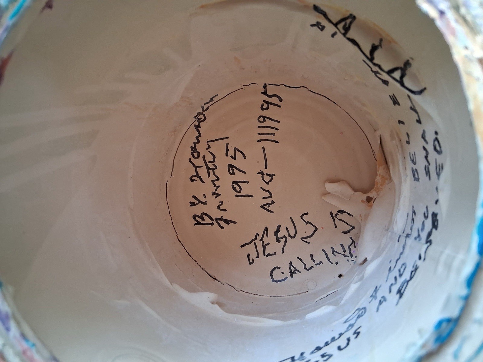 Howard Finster | Rev Howard Finster Folk Art Paint Can Bucket Original ...