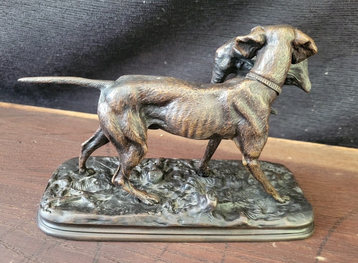 Pierre-Jules Mene | Antique French Unique Bronze Sculpture Dog Animal ...