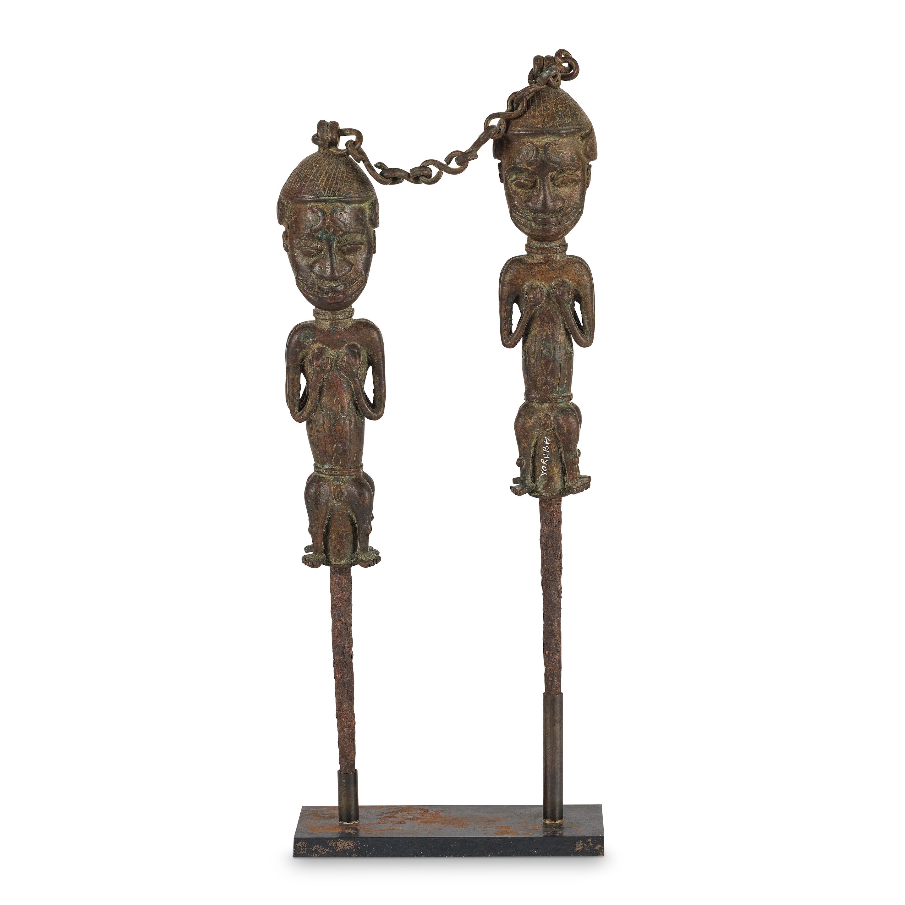 Nigerian School | PAIRE DE STATUETTES EDAN YORUBA DE LA SOCIÉTÉ ...