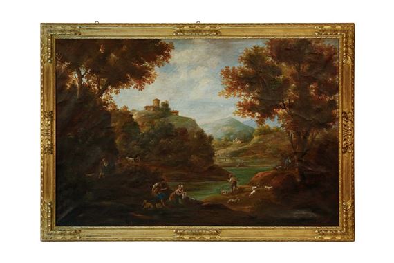Jean Antoine Vernet | Figures by the Lake | MutualArt