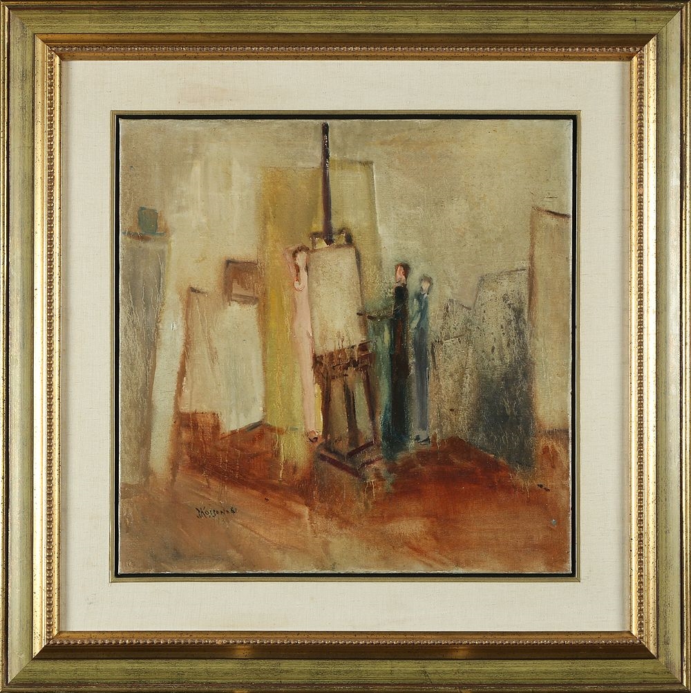 Joseph Kossonogi | The Artist at the Easel | MutualArt