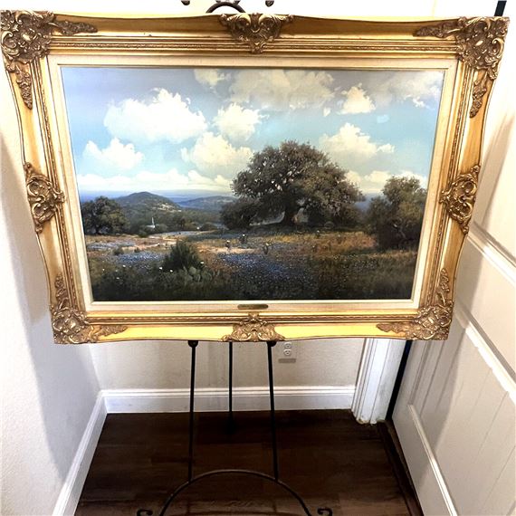 Kay Walton | Texas Landscape Church in The Hills Canvas Oil Painting ...