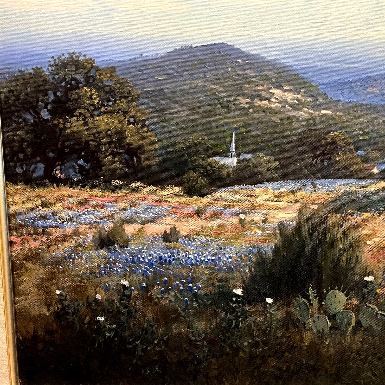 Kay Walton | Texas Landscape Church in The Hills Canvas Oil Painting ...