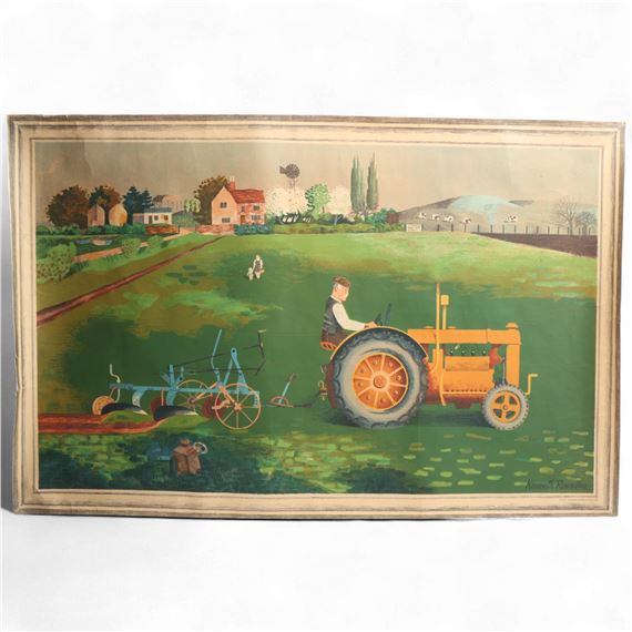 Kenneth Rowntree | Tractor in Landscape | MutualArt