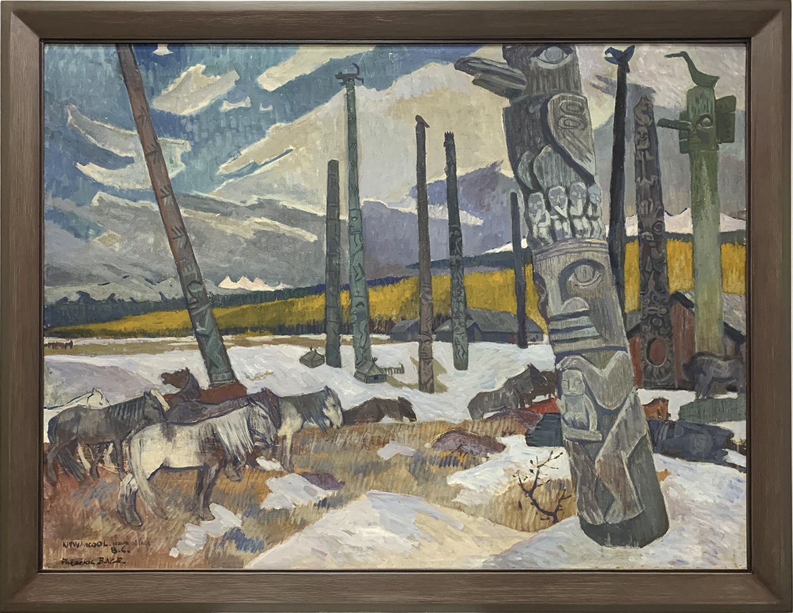 Frédéric Back | Kitwancool indian villange B.C (1949) | MutualArt