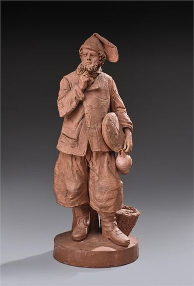 César Adrien Graillon | Polletais sailor with pipe and loaf of bread ...