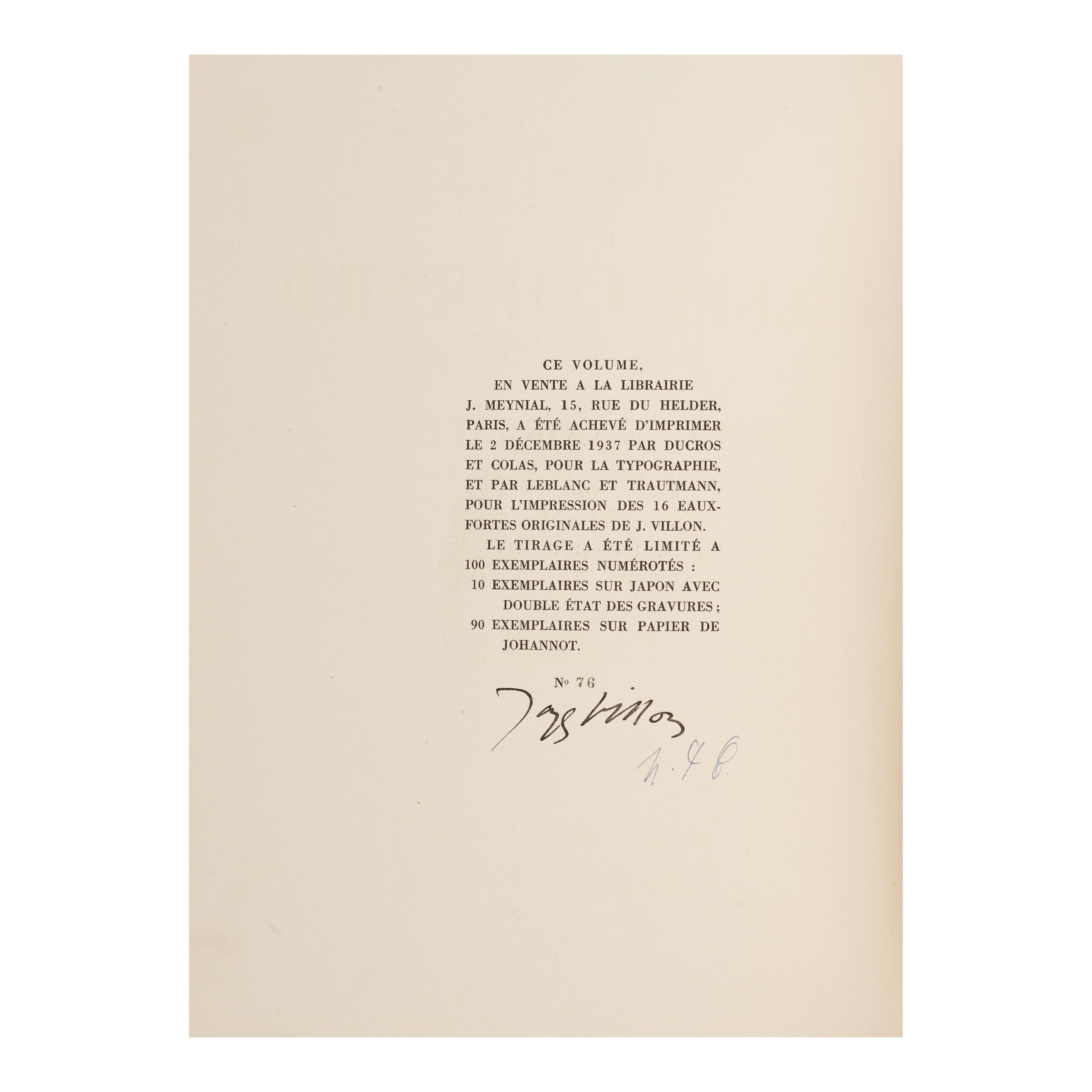 Jacques Villon | Poesies de Pierre Corrard (1937) | MutualArt