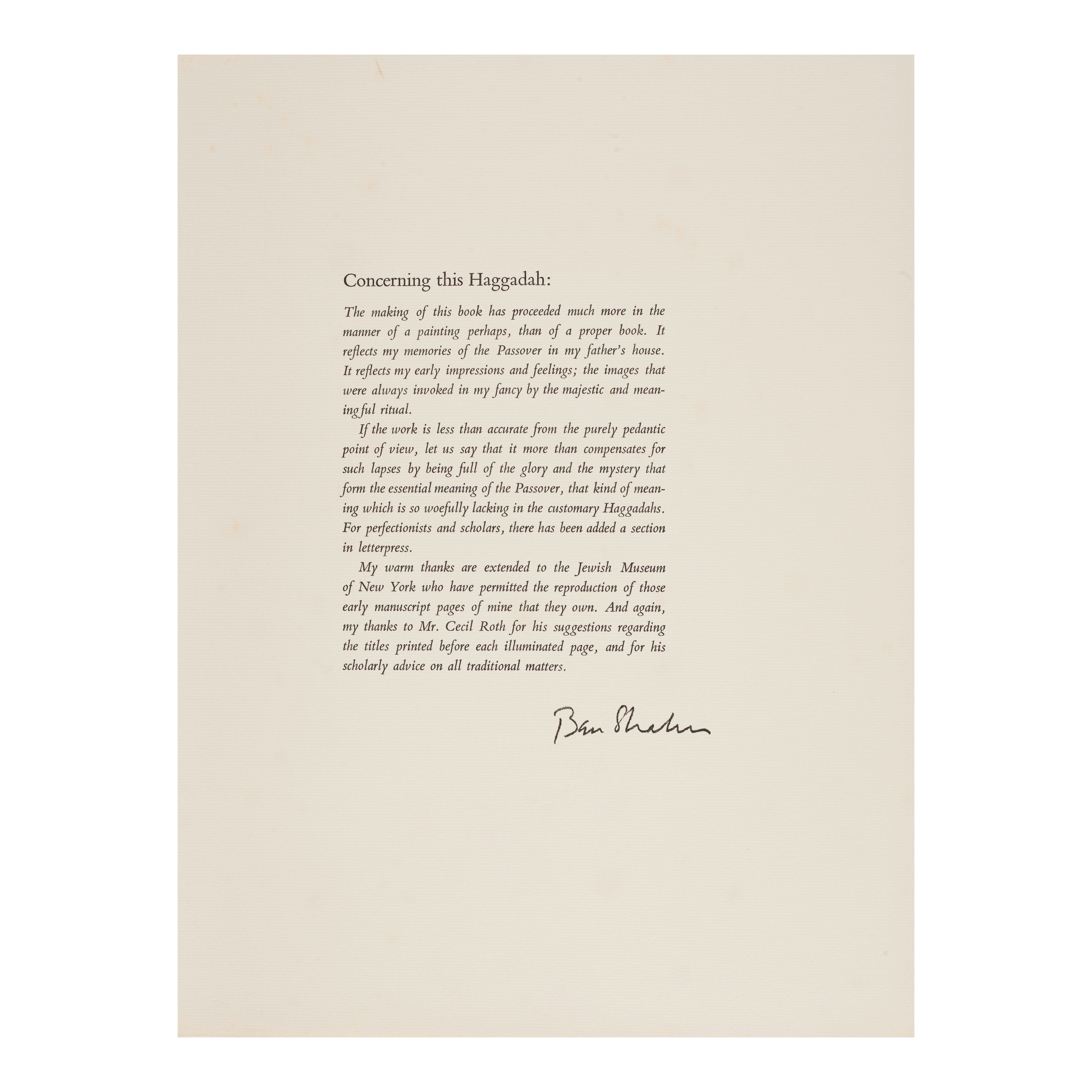 Ben Shahn | Shahn Haggaddah (1966) | MutualArt