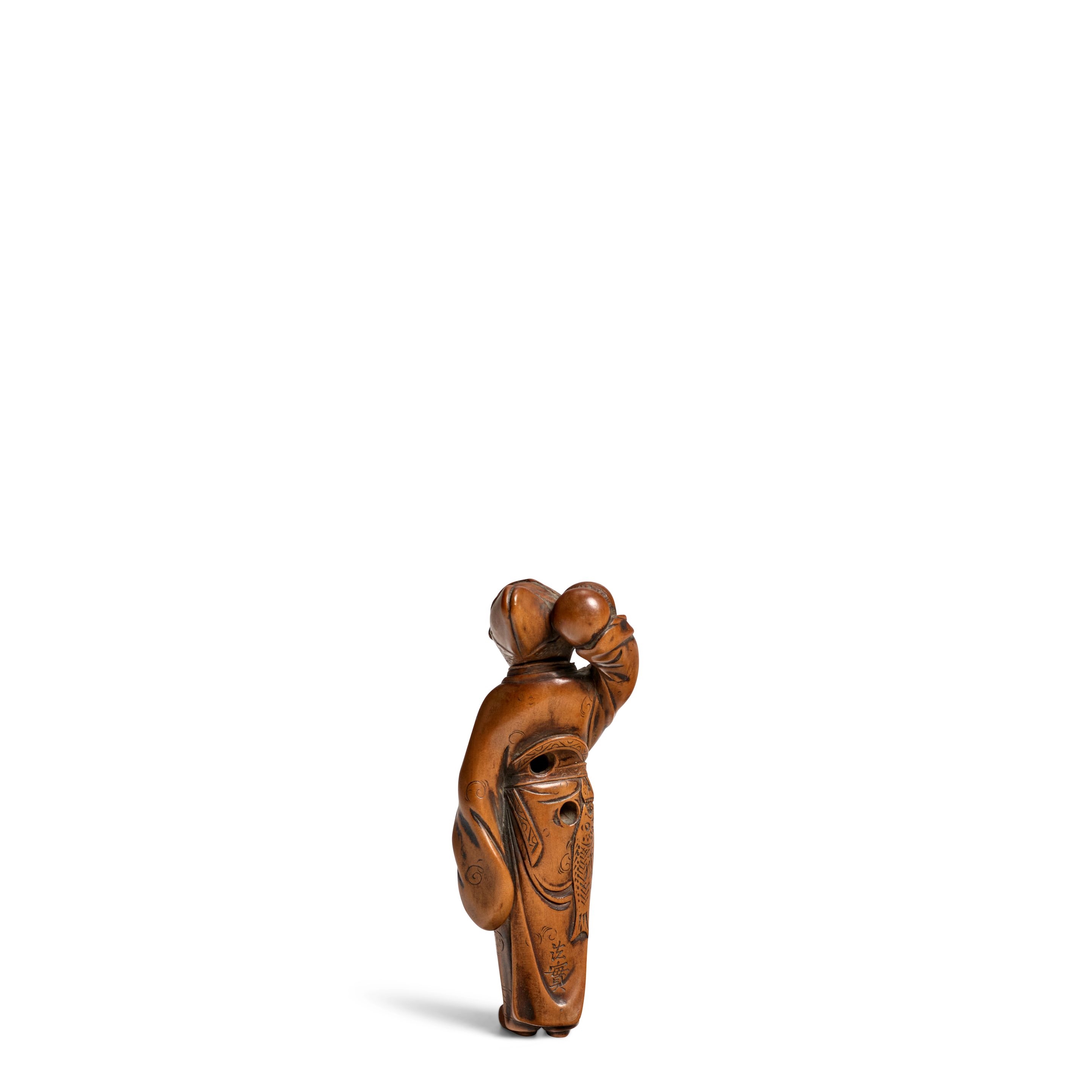 Meikeisai Hojitsu | A Large Netsuke of a Sarugaku Performer (19th ...