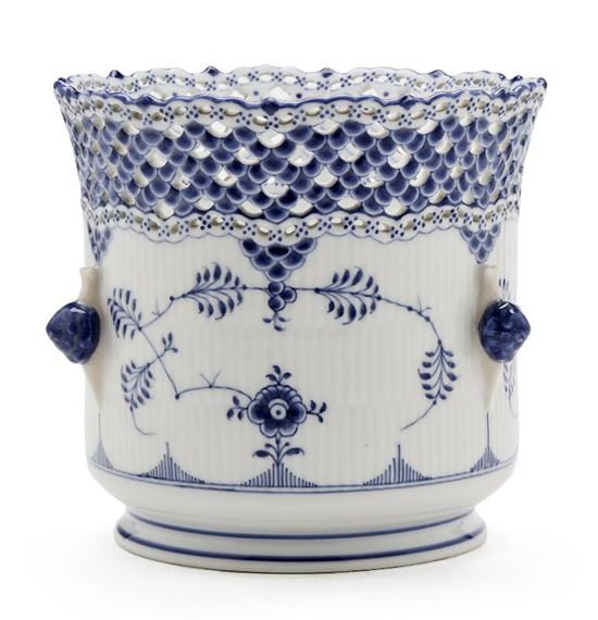 Arnold Krog | Blue Fluted Full Lace” porcelain wine cooler (1898 - 1922 ...