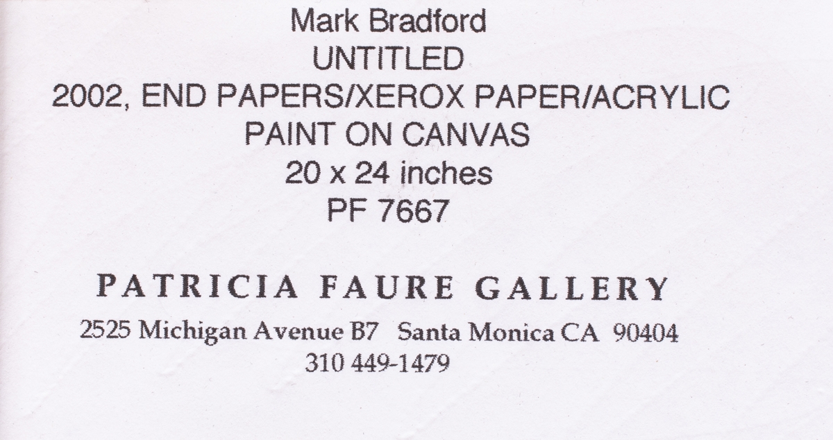 Mark Bradford | Untitled | MutualArt