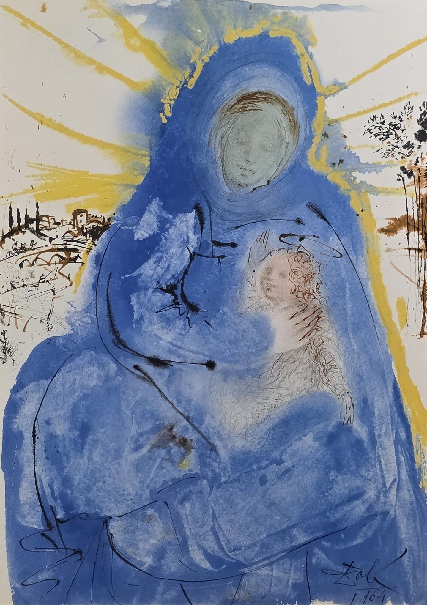 Salvador Dalí | Mary gathering within her heart (1964) | MutualArt