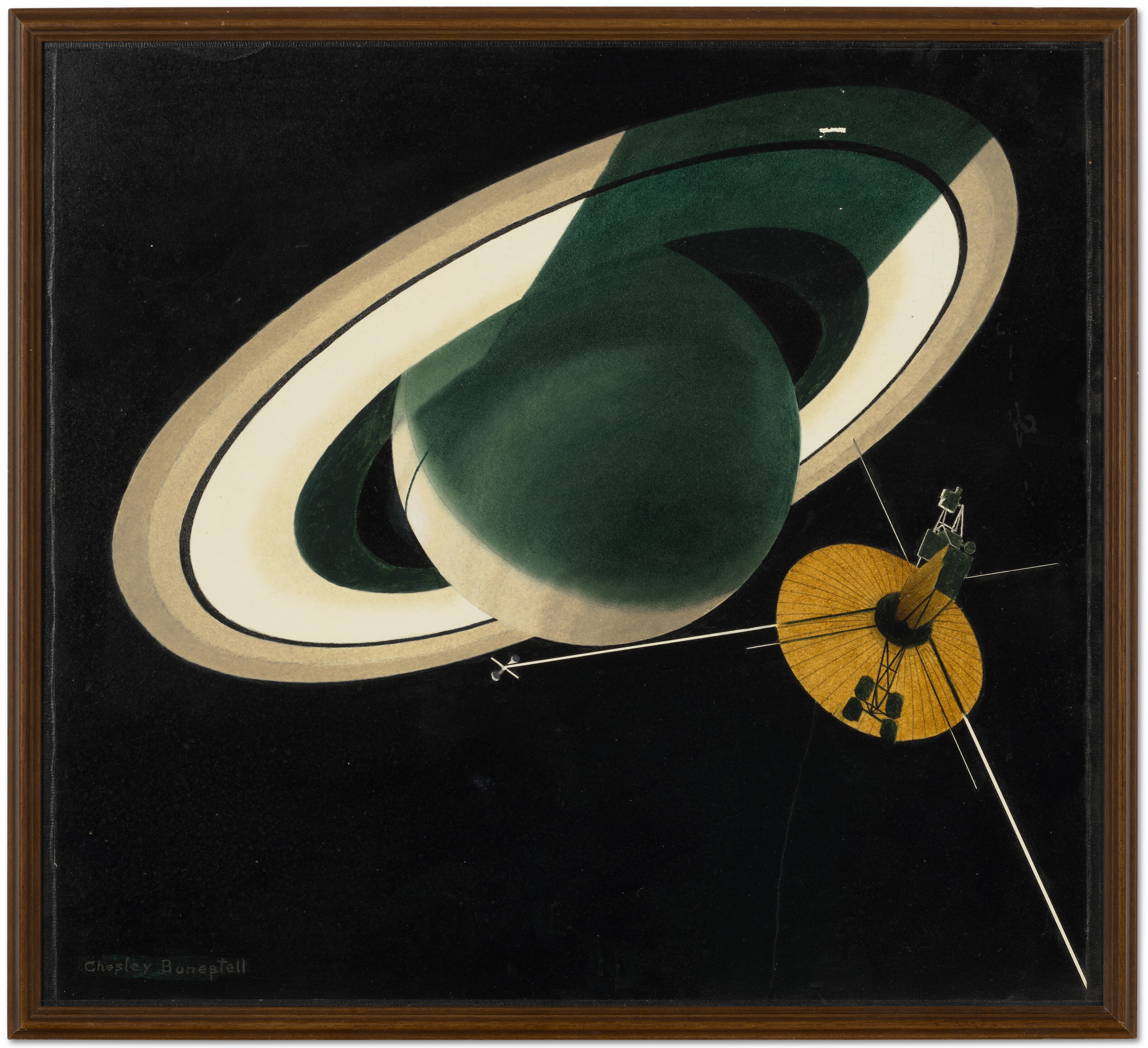 Chesley Bonestell | THE 1976 VOYAGER MISSION ARRIVES AT SATURN, 16 ...