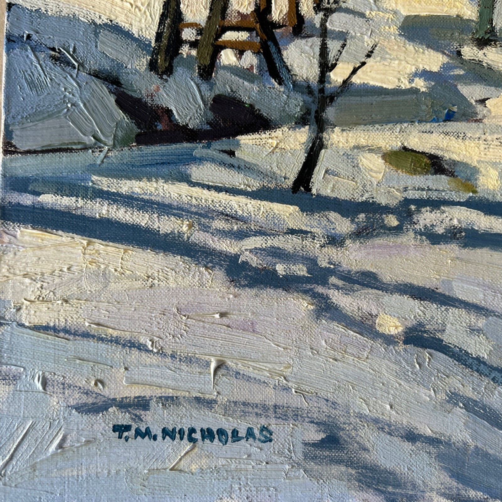 Thomas Michael Nicholas | Early Original Oil Painting Rural Landscape ...