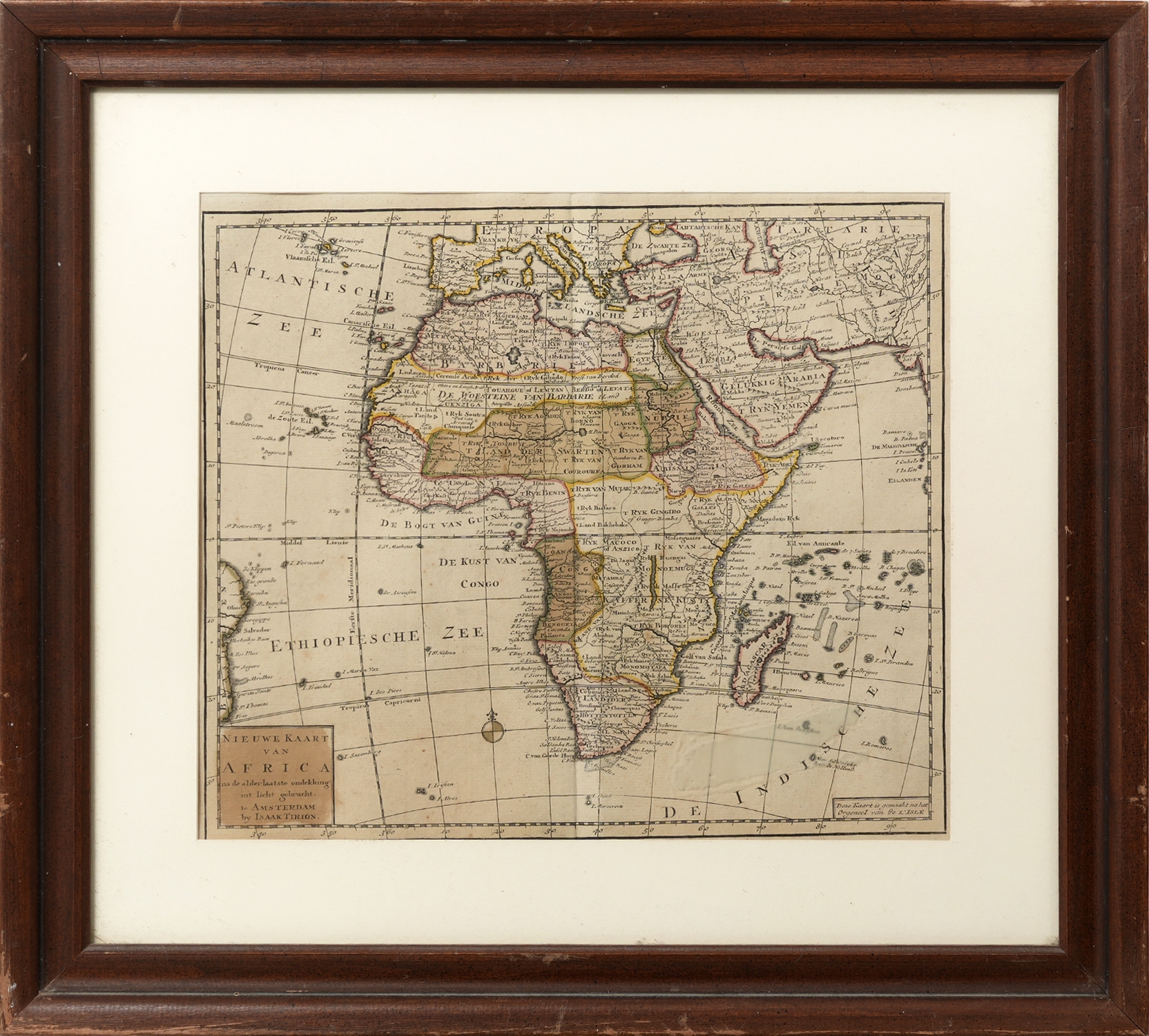 Isaak Tirion | NIEUWE KAART VAN AFRICA (1750) | MutualArt