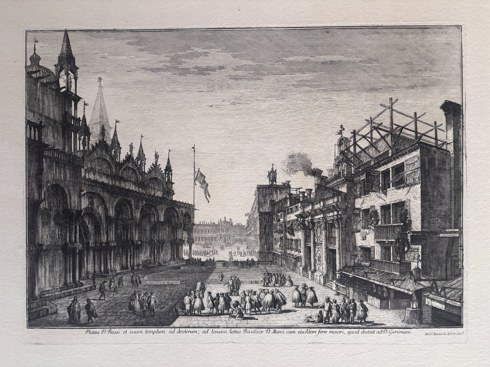 Michele Marieschi | Original Etching of Venice Piazzetta Leoncini 1ST ...