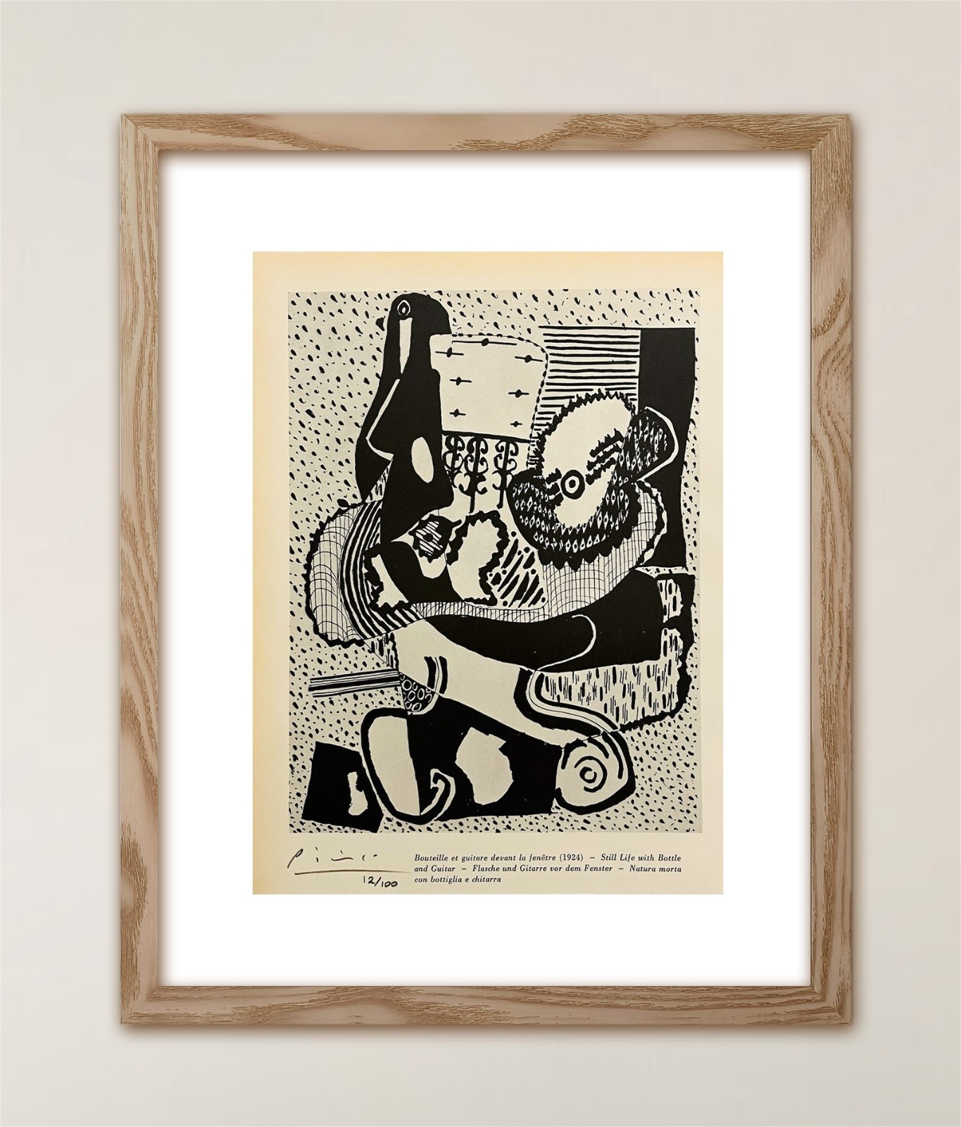 Pablo Picasso | Still Life with Bottle and Guitar, 1924 (1958) | MutualArt