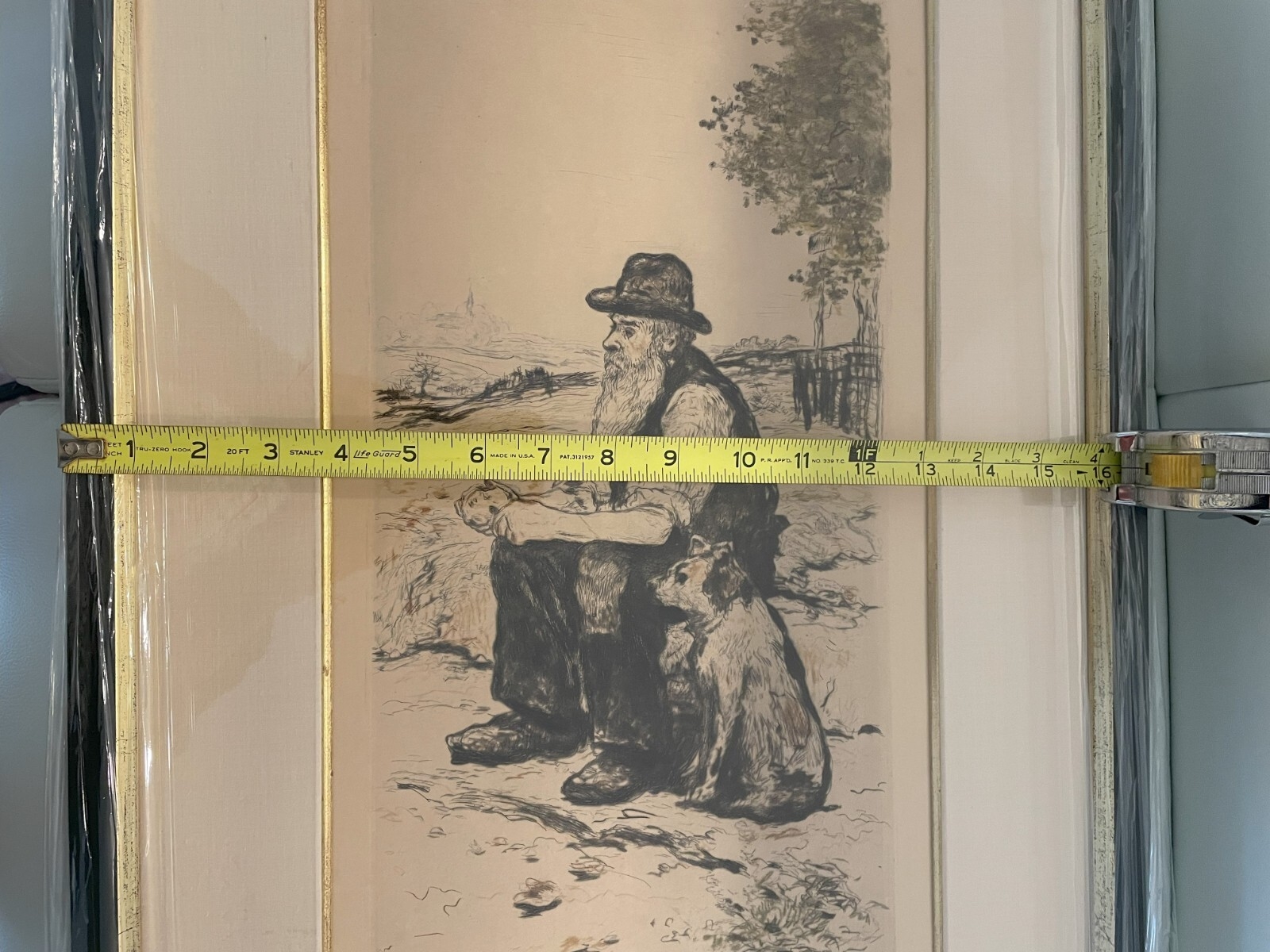 Jean-François Raffaëlli | Numbered Etching of a Man and his dog (1868 ...