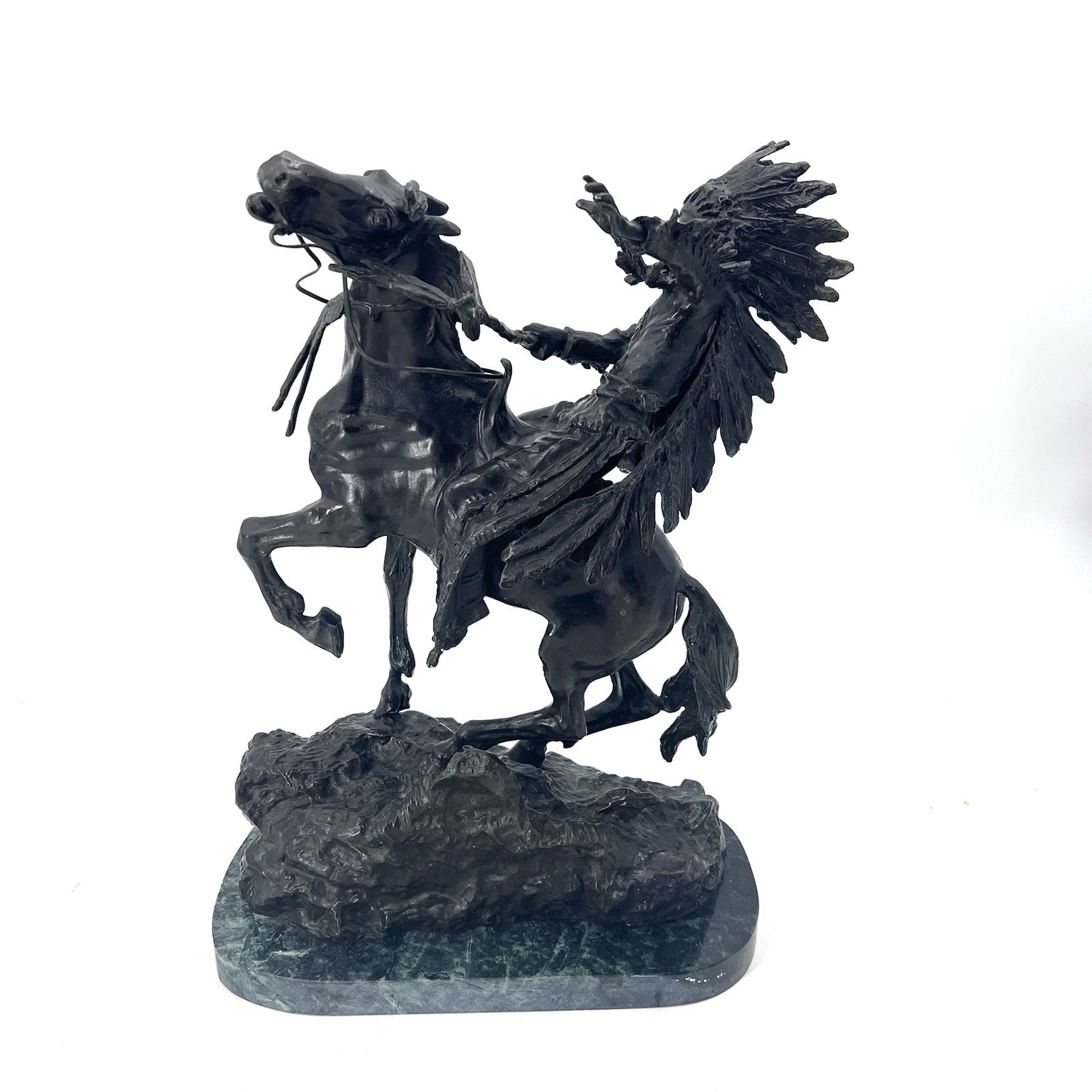 Carl Kauba | Carl Kauba Bronze Sculpture Native American Indian on ...