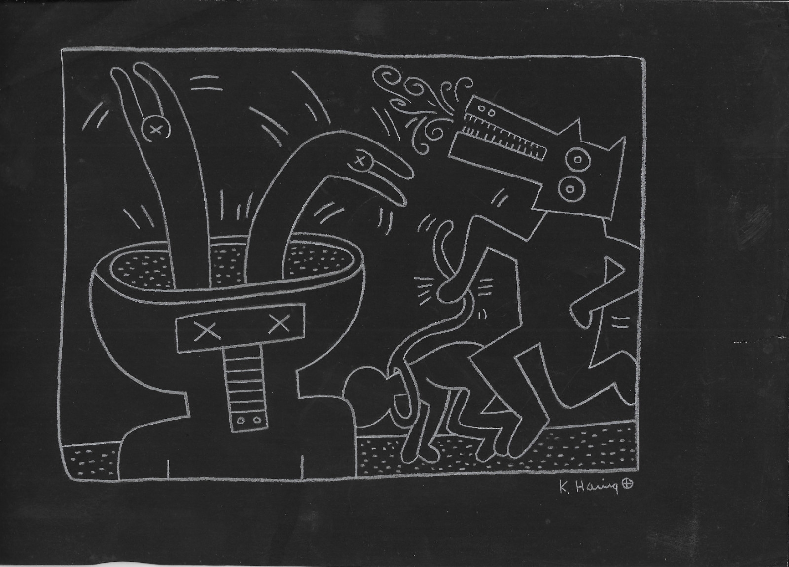 Keith Haring | Beautiful Keith Haring Graffiti Urban Pop Art Painting ...