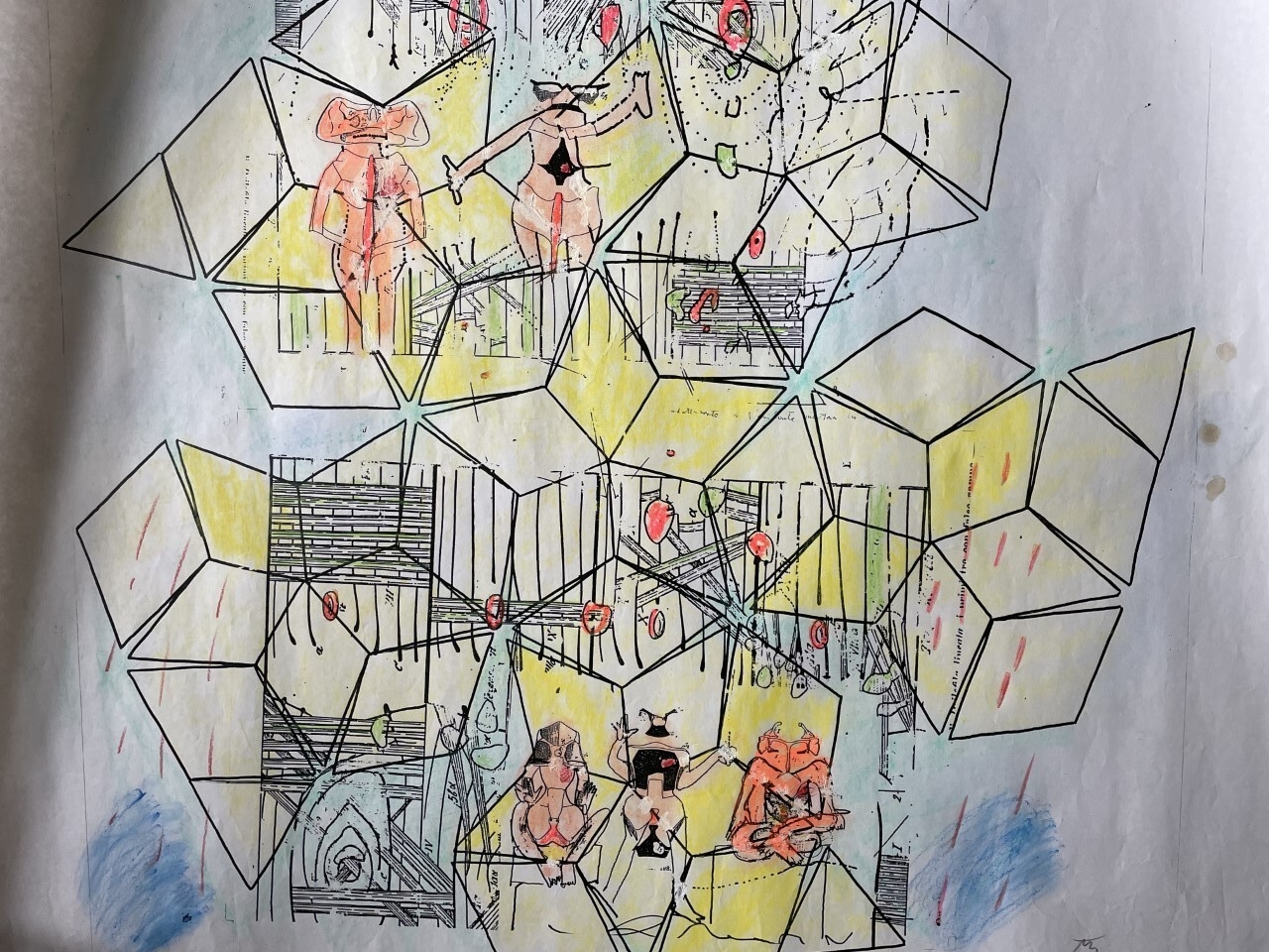 Roberto Matta | original mixed media drawing (1970) | MutualArt