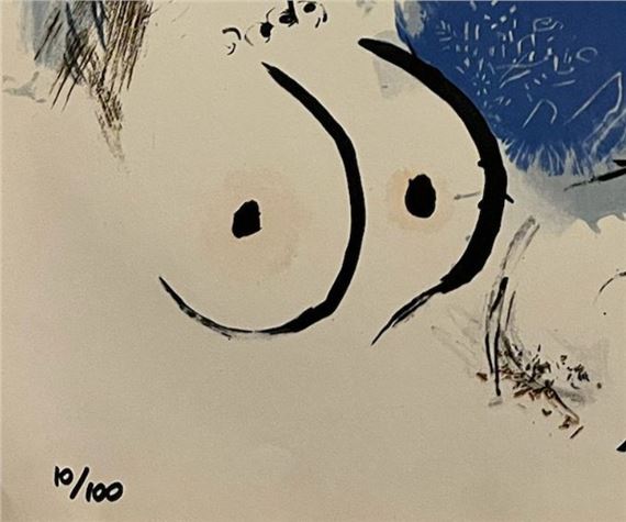Marc Chagall | The Painter with the Palette (Mourlot 54), 1952 (1957 ...