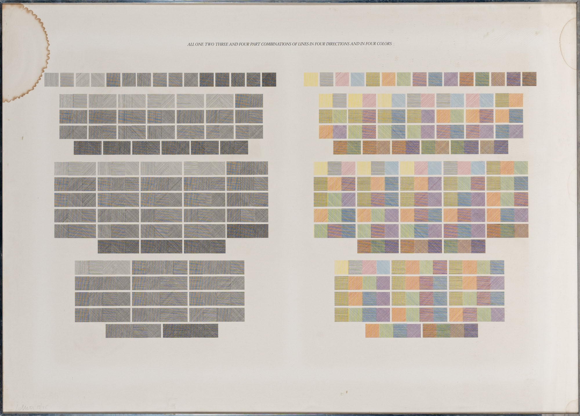 Sol LeWitt | All one two three and four part combinations of lines in ...