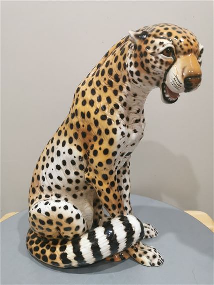 Giovanni Ronzan | Ceramic Cheetah Sculpture (1960s) | MutualArt