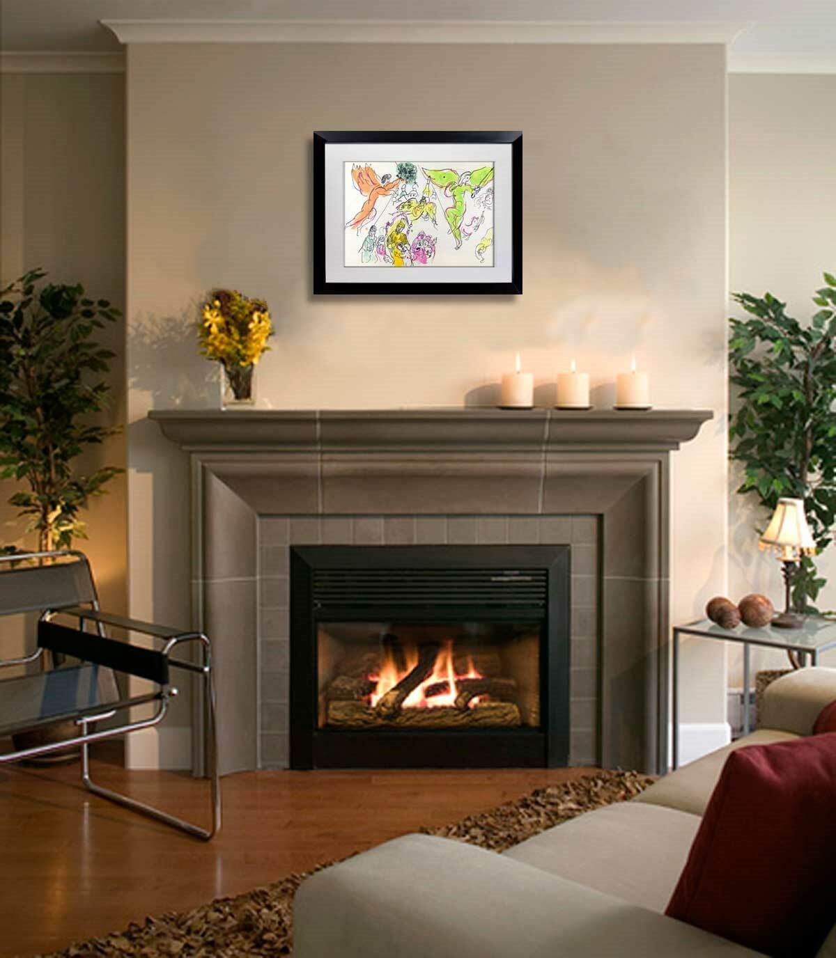 Marc Chagall | Sketch for Mussorgsky and Mozart (1965) | MutualArt