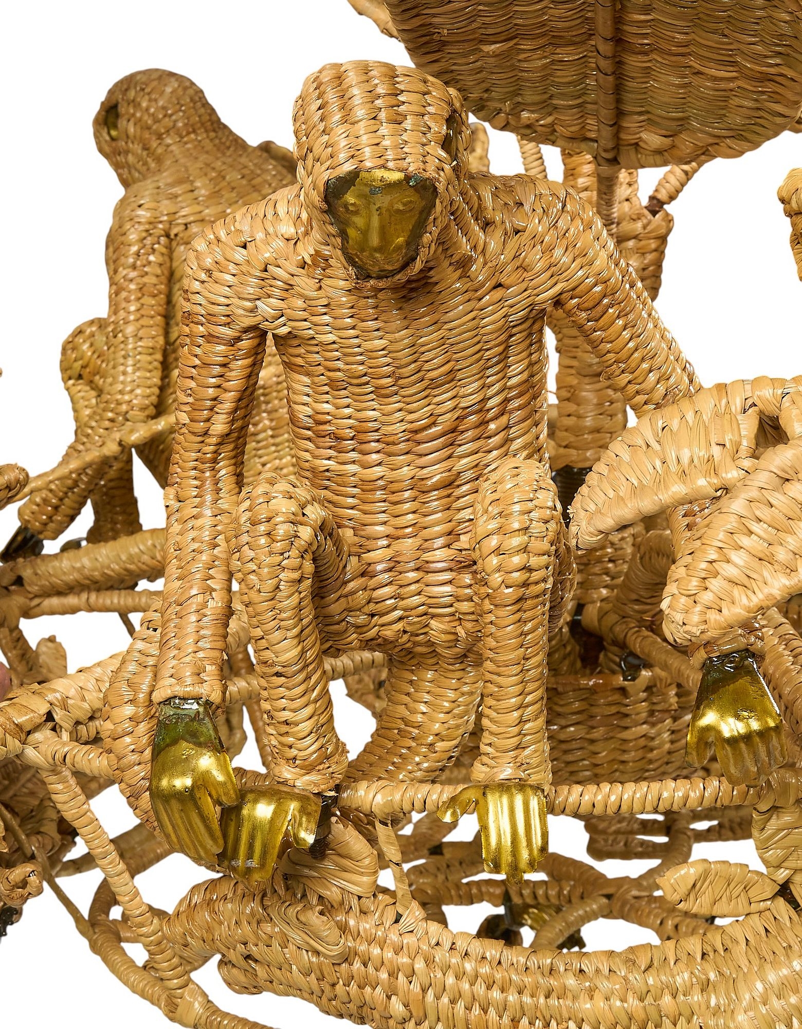 Mario López Torres | Rattan Monkey Chandelier | MutualArt