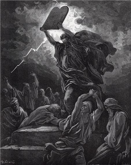 Doré Gustave | Moses Breaks the Tablets (1880) | Compare similar ...