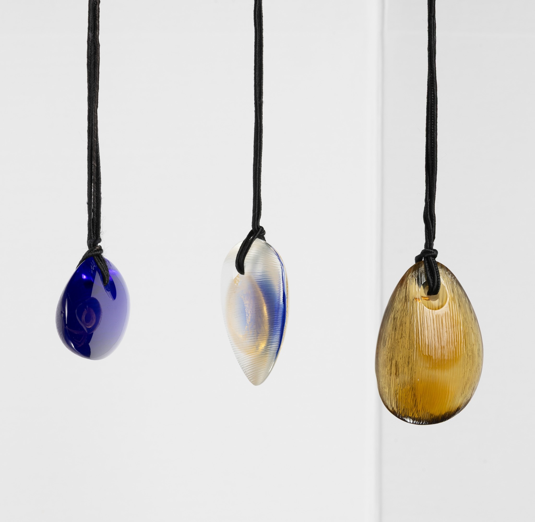 Giorgio Vigna | three Talismani in polychrome blown glass with engraved ...