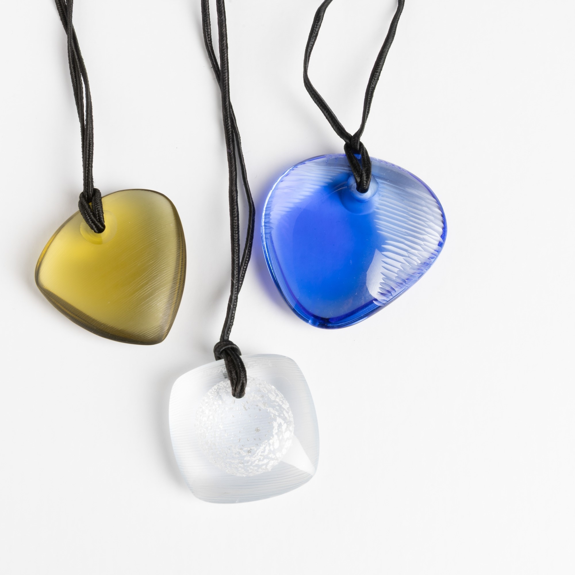 Giorgio Vigna | three Talismani in polychrome blown glass with engraved ...